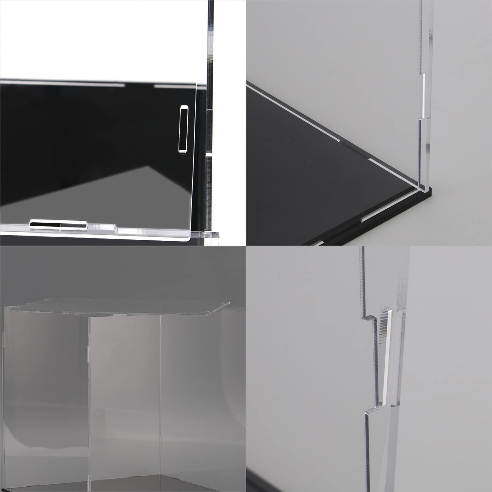 Evron Display Case for Collectibles Assemble Clear Acrylic Box Alternative Glass Case for Display Action Figures Home Storage & Organizing Toys (9.8x9.8x15.7inch;25x25x40cm)