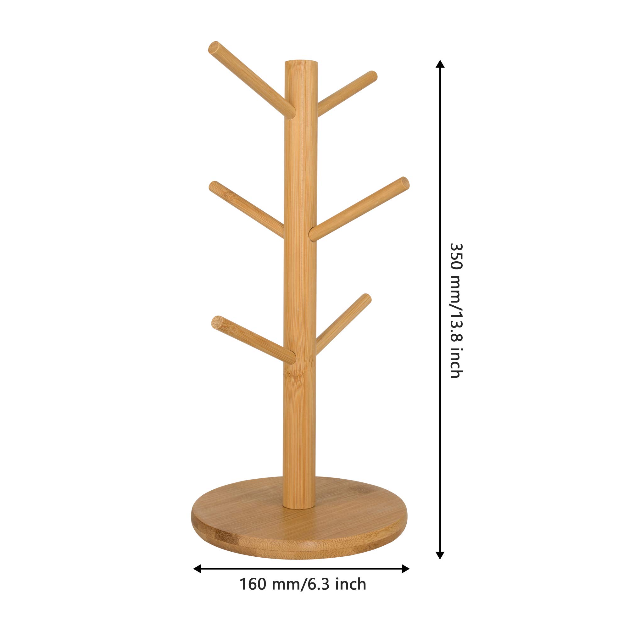 MyLifeUNIT 6 Hooks Mug Holder Tree and 8 Hooks Coffee Cup Holder Large and Small Bundle