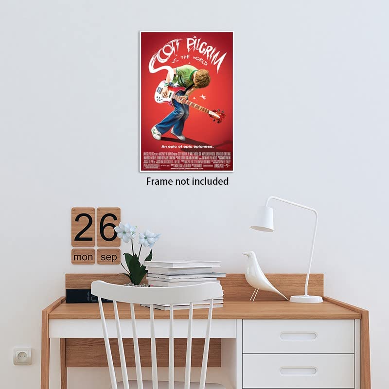 Scott Pilgrim Vs. The World Movie Poster for Bedroom Aesthetic Wall Decor Canvas Print Wall Art Christmas Gift 12x18in Unframed