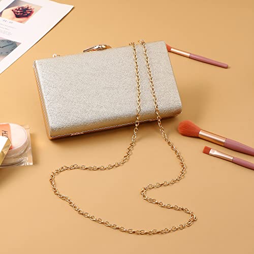 ZHANNI Clutch Purses for Women Elegant Evening Bag Handbag Party Wedding Clutch (Gold)