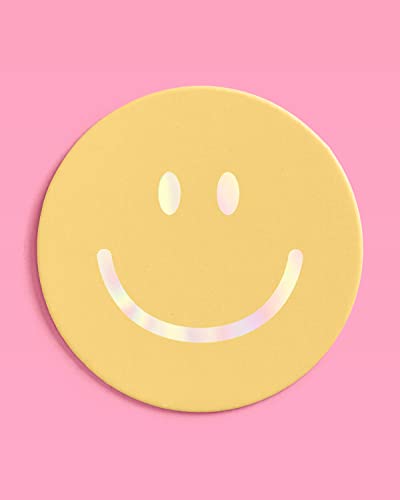 xo, Fetti Smile Pastel Party Drink Coasters - 16 pcs - Iridescent Foil | Happy Pastel Birthday Party Decorations, Cute Bachelorette Party, Cool Cocktail Disposable Coaster