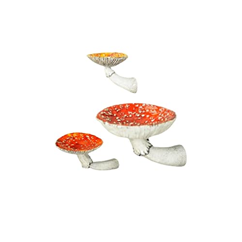 WUANGYOL Mushroom Hanging Shelf Floating Shelves Wall Storage Cute Room Decor Home Whimsical Wall Mounted Resin Storage Rack Creative Art Rack for Living Room Kitchen Bathroom 3Pcs