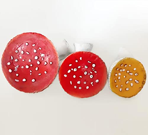 WUANGYOL Mushroom Hanging Shelf Floating Shelves Wall Storage Cute Room Decor Home Whimsical Wall Mounted Resin Storage Rack Creative Art Rack for Living Room Kitchen Bathroom 3Pcs