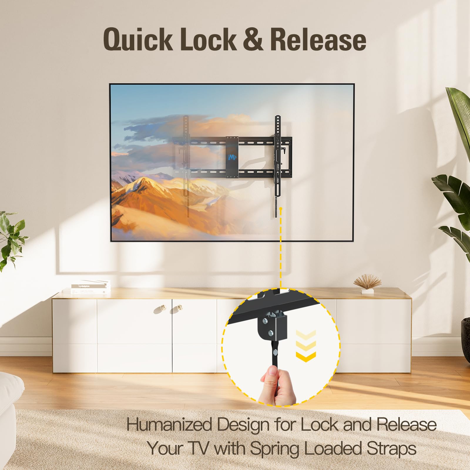 Mounting Dream Advanced Tilt TV Wall Mount for Most 42-90 Inch TVs, Premium Wall Mount TV Bracket with Full Tilt Extension up to 7 inch, Fits 16", 18", 24" Studs, Max VESA 600x400mm and 120LBS MD2104