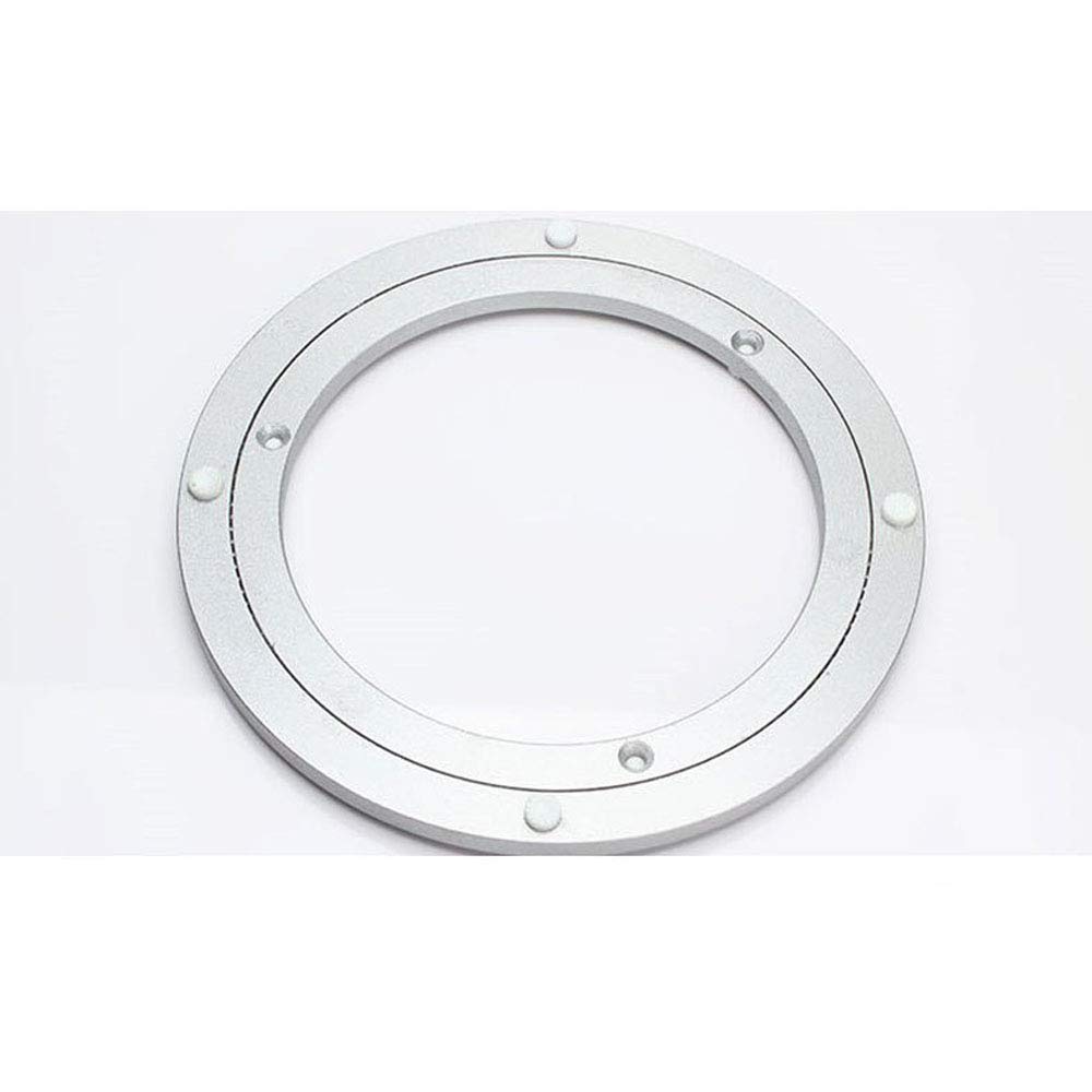 NUZAMAS Set of 2 150mm(6inch) Heavy Duty Aluminium Alloy Rotary Table Bearings Turntable Round Dining Table Smooth Swivel Plate for Tabletop Serving Trade Show Displays