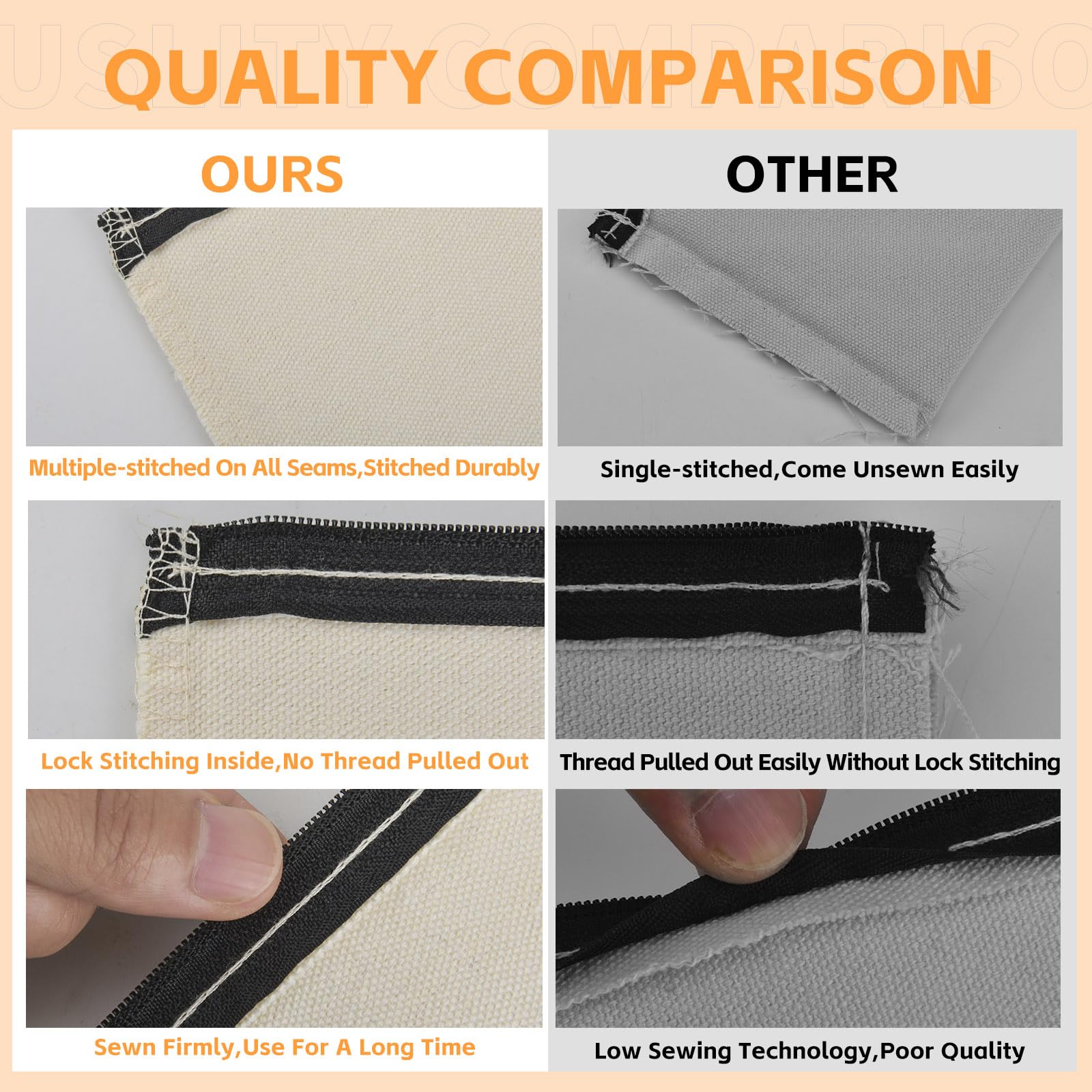 14Pieces 8 x 5 Inch Blank Craft DIY Canvas Pen Pencil Case- Cotton Canvas Invoice Bill Bag Makeup Bag Cosmetic Bag Multipurpose Travel Toiletry Pouch with Black Zipperā¦