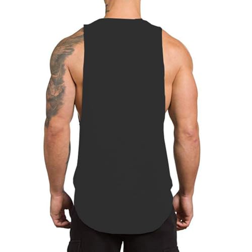 Muscle Killer 3 Pack Men's Muscle Gym Workout Stringer Tank Tops Bodybuilding Fitness T-Shirts (Black+Gray Green+ALOT,Medium)