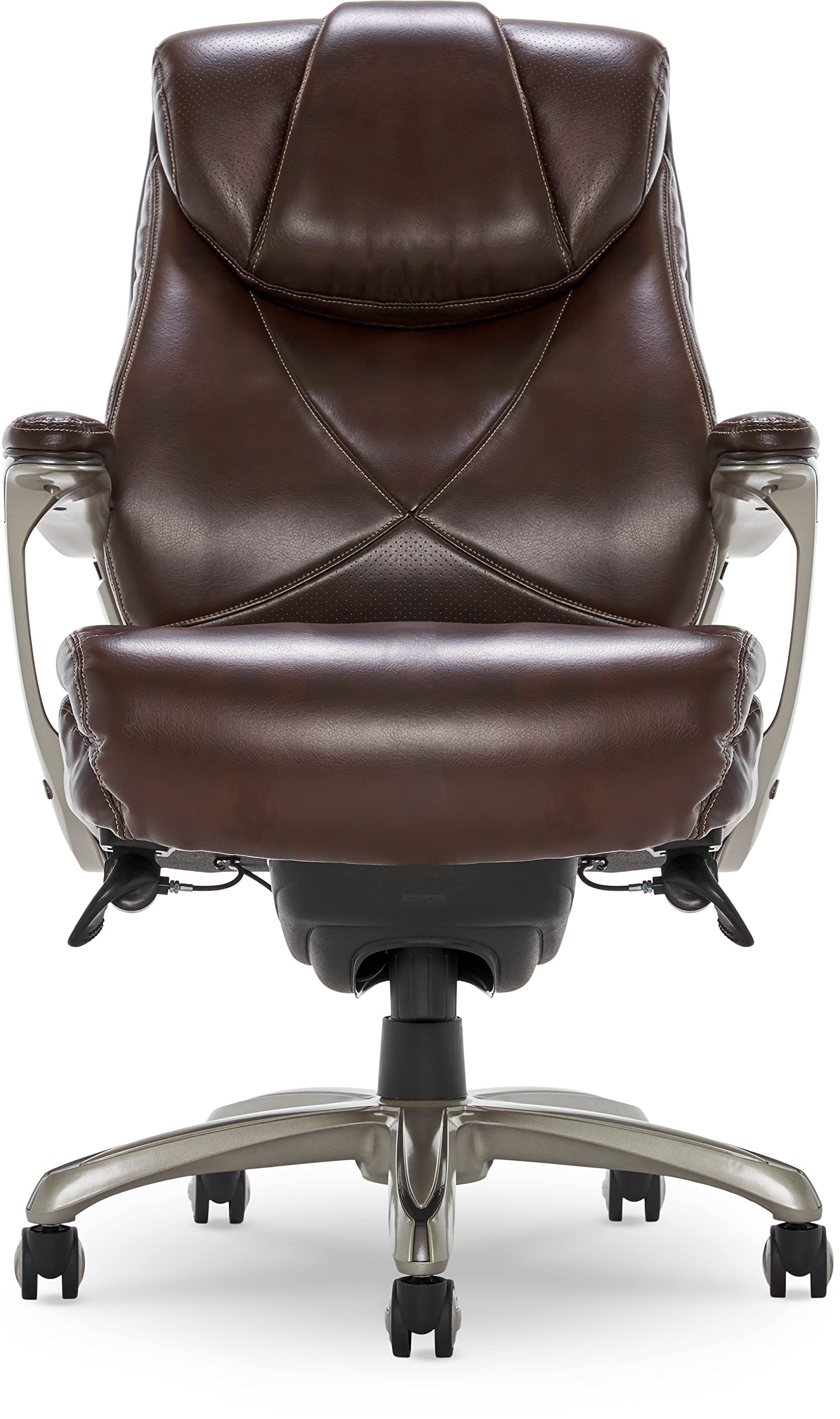 La-Z-Boy Cantania Executive Chair with AIR Lumbar Technology and Memory Foam Cushions, Ergonomic Design for Office Space, Brown