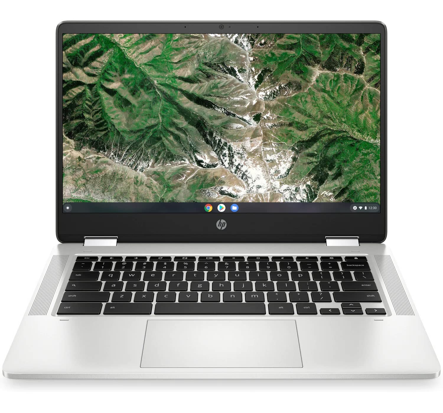HP Chromebook x360 14-inch HD Touchscreen, 64GB eMMC, Intel Celeron N4020 2-in-1 Laptop (4GB RAM, USB-C, Wi-Fi, Webcam, SD Card Reader, Chrome OS) Silver, 14a-ca0036tg (Renewed)