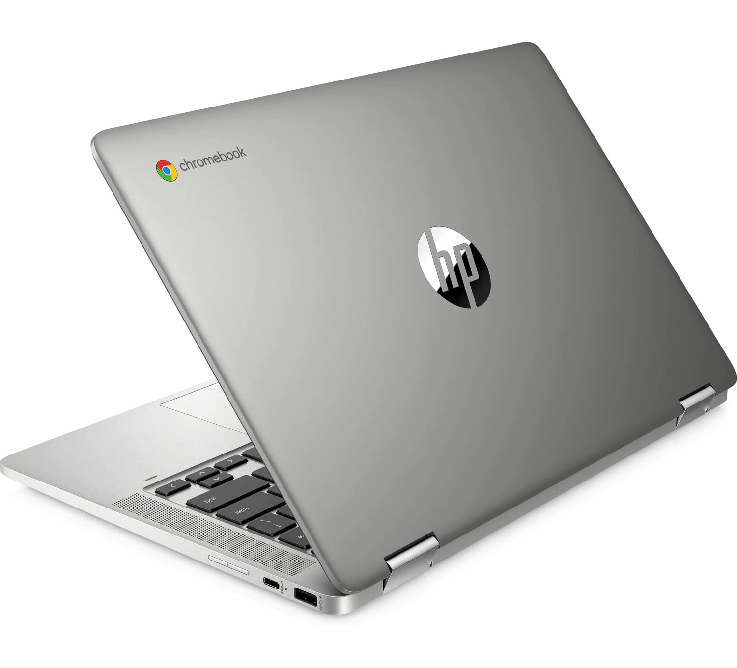 HP Chromebook x360 14-inch HD Touchscreen, 64GB eMMC, Intel Celeron N4020 2-in-1 Laptop (4GB RAM, USB-C, Wi-Fi, Webcam, SD Card Reader, Chrome OS) Silver, 14a-ca0036tg (Renewed)