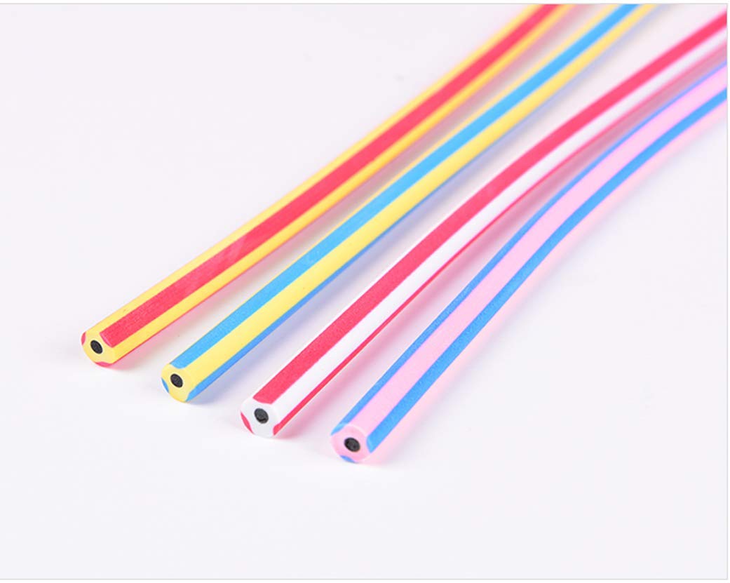 Flexible Bendy Pencil, 35 PCS Flexible Soft Pencil Colorful Stripe Soft Pencils with Eraser as Gift for Students or Children