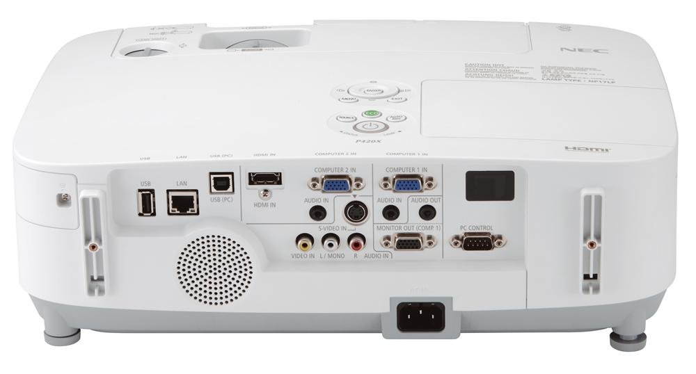 NEC Display Solutions NP-P420X 1024 x 768 4200 Lumens LCD Entry-Level Professional Installation Projector 2000:1 Front, Rear, Ceiling RJ45