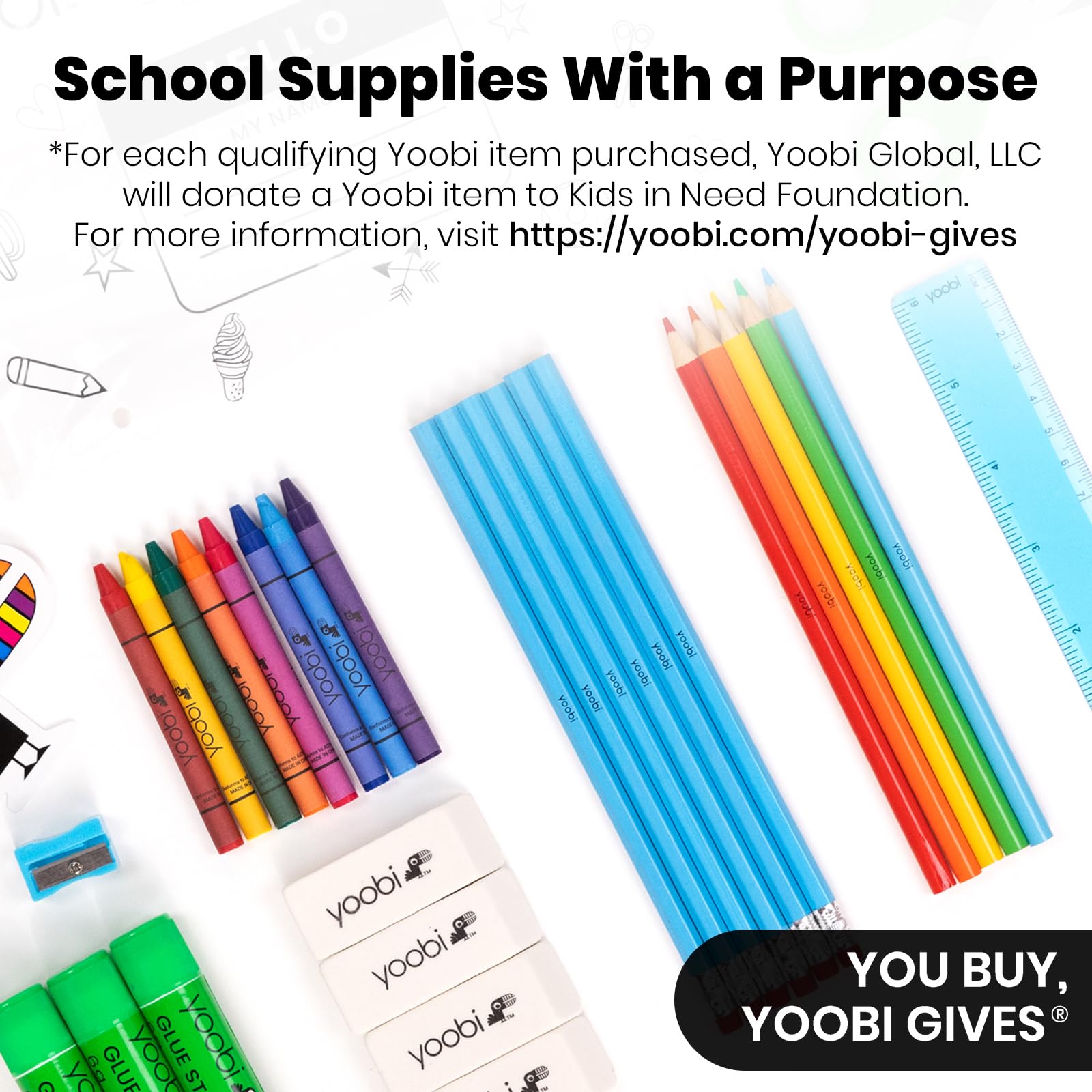 Yoobi 1/2 Inch Binder Set – 3-Ring Binders with 2 Pockets – Perfect for School or Office – Holds up to 100 Sheets – 4 Pack – Solid Multicolor Variety