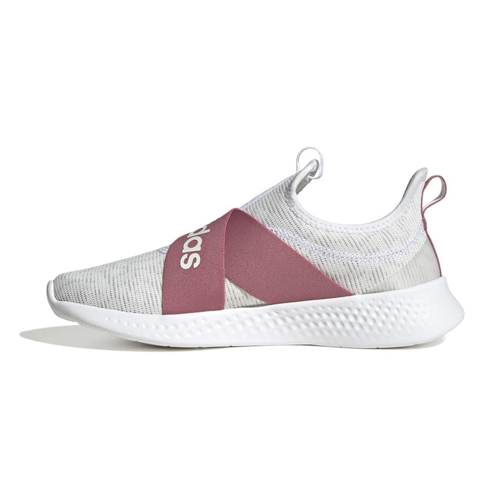 adidas Women's Puremotion Adapt Sneaker, White/Pink Strata/Zero Metallic, 9