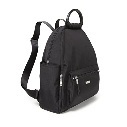 Baggallini womens New Classic Heritage With Rfid Phone Wristlet All Day Backpack, Black, One Size US