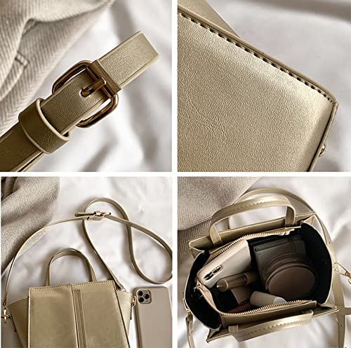 Crossbody Bags for Women Soft PU Leather Fashionable Small Tote Handbag Satchel Purses 2023