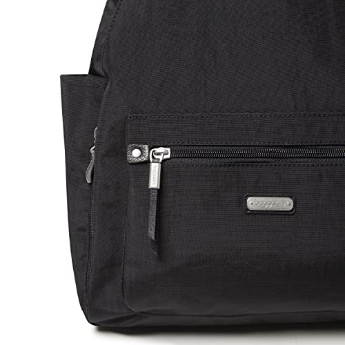Baggallini womens New Classic Heritage With Rfid Phone Wristlet All Day Backpack, Black, One Size US