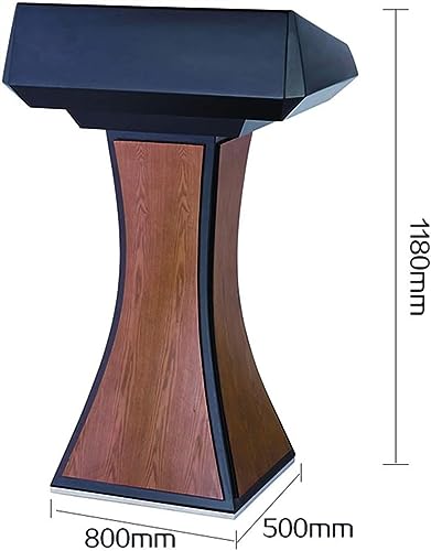 NEWNAN Wooden Speaking Lectern Wood Podium Host Podium Simple Modern Hotel Welcome Desk for Church and Schools