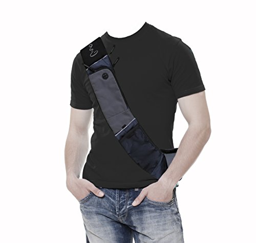 CrossTab - Tablet Hands-Free Ultra-Light Personal Pack by Paqlite - Carryall Crossbody Shoulder Bag (Medium)