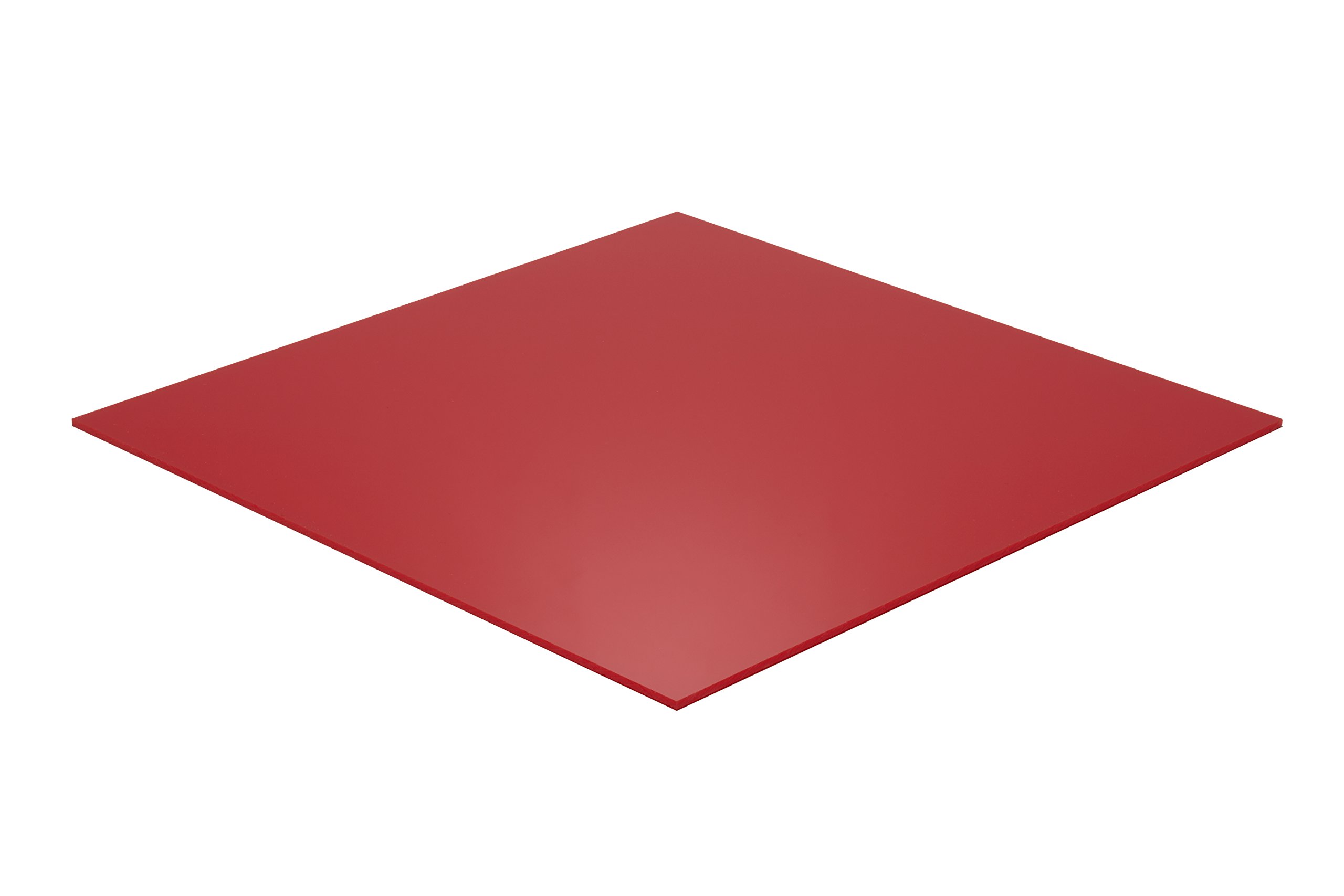 Falken Design falkenacrylic_2157_118_9x9 Acrylic Sheet, Plastic/Plexiglas/Lucite, 9" x 9-1/8", Red