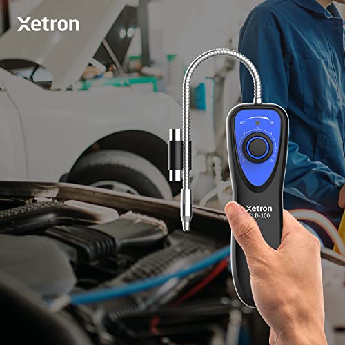 Xetron HVAC Refrigerant Leak Detector with UV LED,Automotive AC [R134A R410A R22 R1234YF] Freon Sniff Halogen Gas Leak Detector, 6 Adjustable Sensitivity, CFCs HCFCs HFCs HFOs CLD-100UV