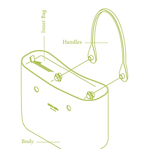 Lime & Soda Women’s Handbag - Made of Foam Rubber - EVA bag with Rope Handles - Women Lightweight Tote Bag - Red
