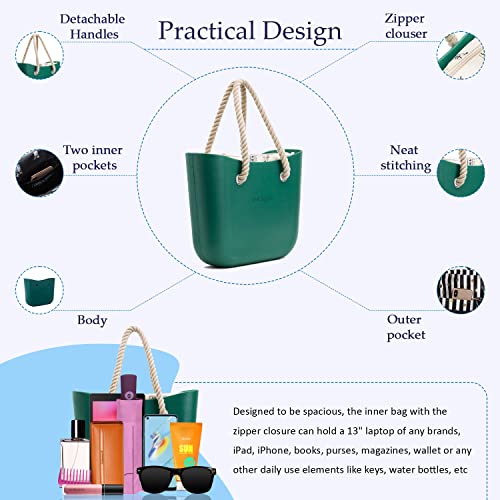 Lime & Soda Women’s Handbag - Made of Foam Rubber - EVA bag with Rope Handles - Women Lightweight Tote Bag - Red