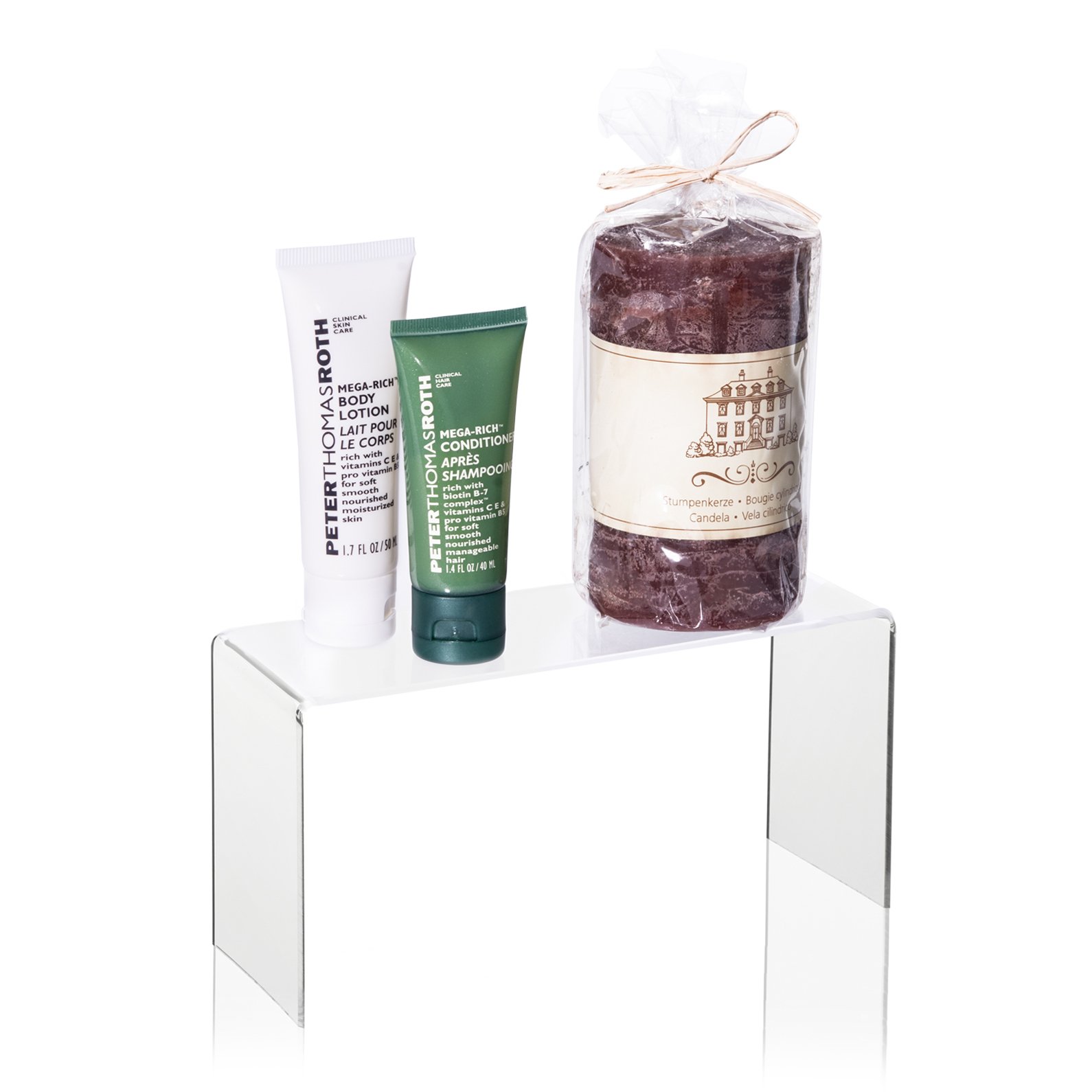 Product Carrier as a Decorative Bridge, Shoe Stand Made of Original Plexiglas (20.0 x 7.0 x 10 cm) Presentation Display, Sales Stand