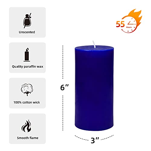 Zest Candle CPZ-088 Candle, Blue Size: 3" Diameter x 6" H