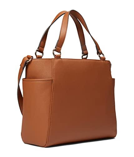 Tommy Hilfiger Beth II Convertible Satchel Saffiano PVC Cognac One Size