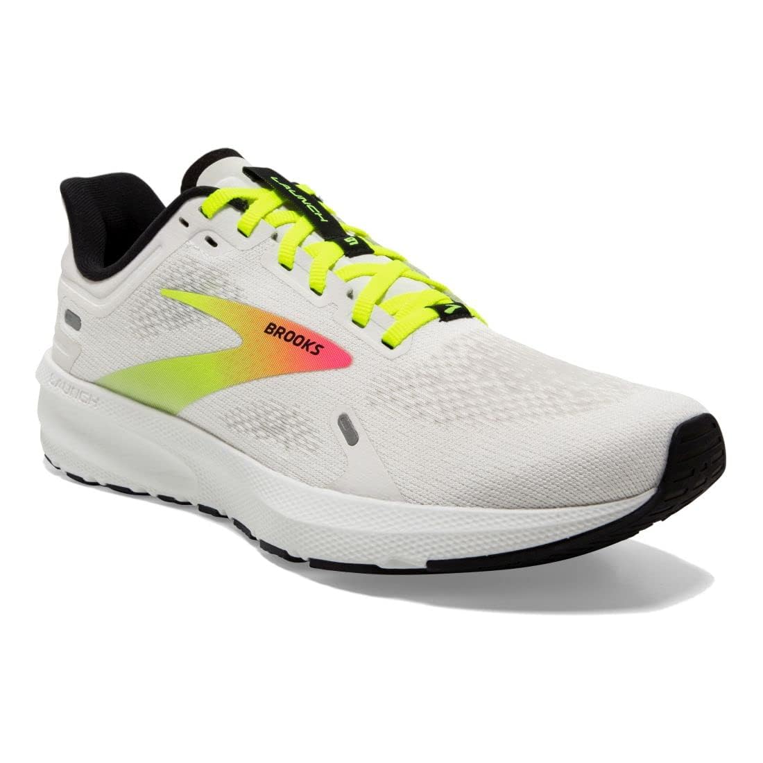 Brooks Women’s Launch 9 Neutral Running Shoe - White/Pink/Nightlife - 9