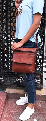 Leather Crossbody Bag for Unisex
