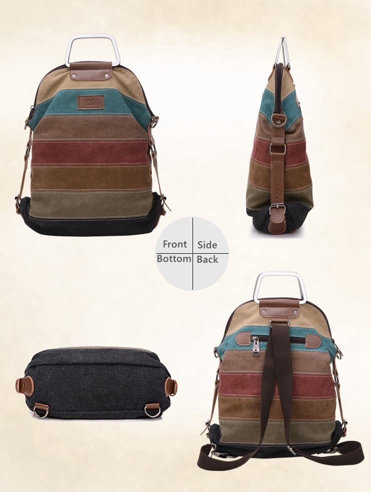 Canvas Shoulder Bags Hobo Handbags Purse Multicolor Patchwork Casual Messenger Bag Top Handle Tote Crossbody Bags for Women (CS1142)
