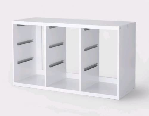 Triple Opening Sliding Bin Cube White - Brightroom