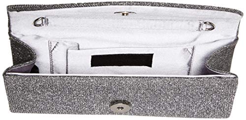Jessica McClintock womens Vienna Sparkle & Shine Flap wristlet handbags, Pewter, One Size US