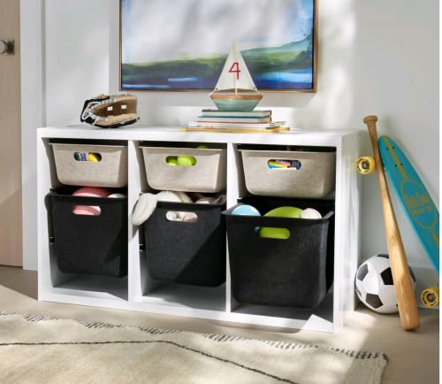 Triple Opening Sliding Bin Cube White - Brightroom