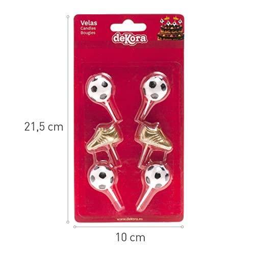 Dekora - Football Candles for Birthday Cake - Football and Golden Boot