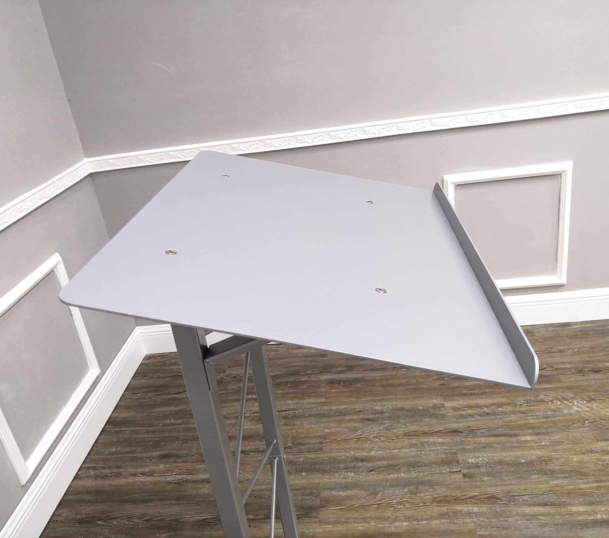 FixtureDisplays® 25" Single Truss Podium for Floor, Steel Lectern Pulpit - Silver 19627NEW