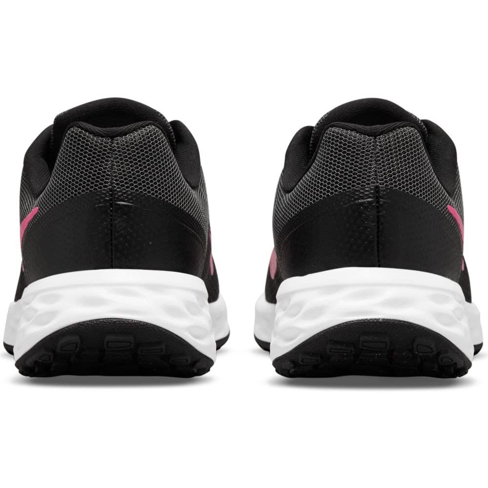 NIKE Women's Race Running Shoe, Black Hyper Pink Iron Grey, 6.5