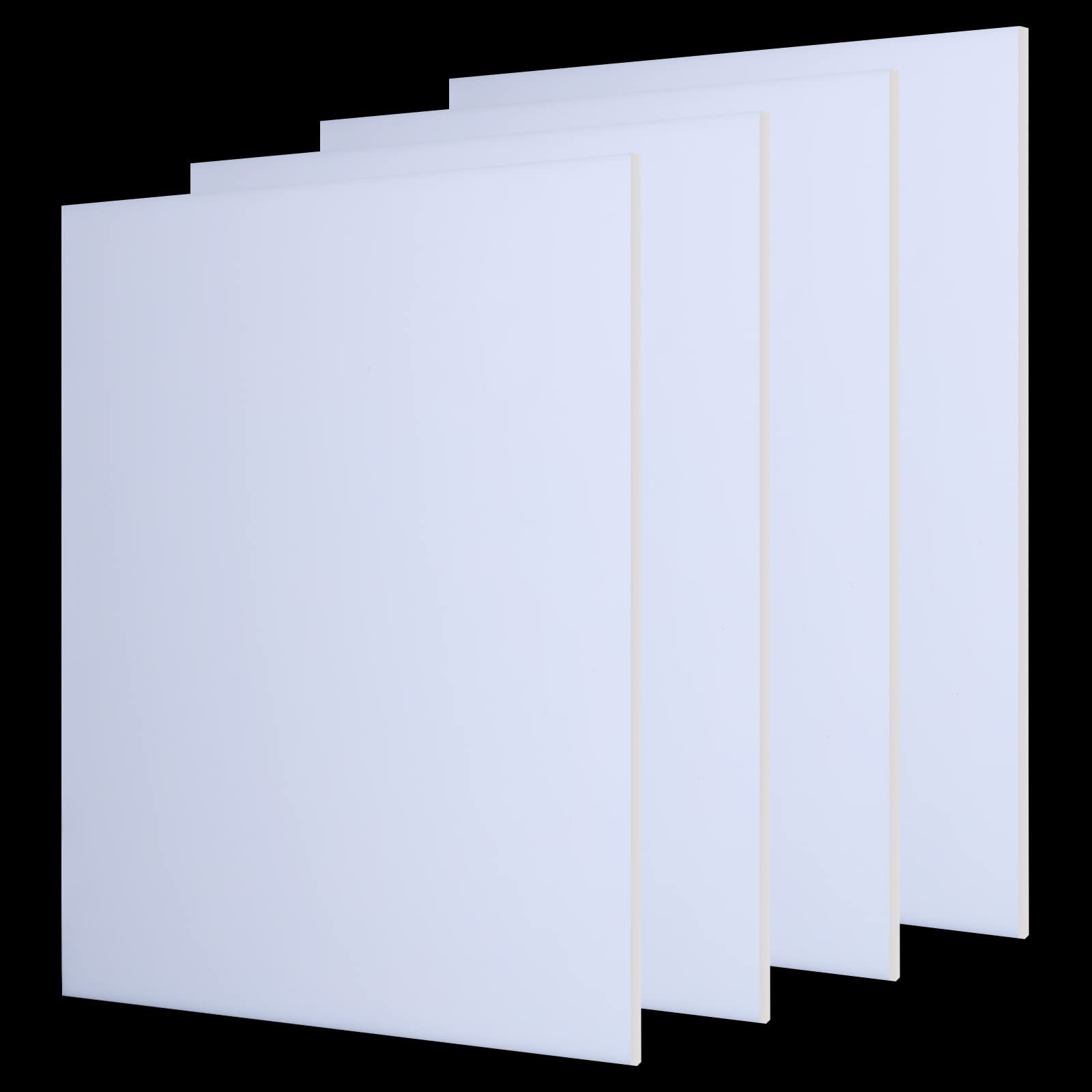 MNKNENG 4 Pack White Acrylic Sheet 1/8 Thick Translucent Acrylic Sheet Board 12 x 12 Inch Plastic Sheets White Plexiglass Sheet Square Board for Signs, Lighting, DIY Crafts
