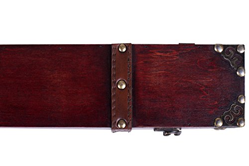 Cottage Garden Witch Wizard Handcrafted Wood Magic Wand Box, 18 inch, Mahogany