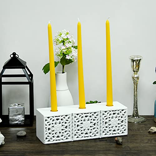 Zest Candle Inch, Yellow 12-Piece Taper Candles, 12", 12 Count
