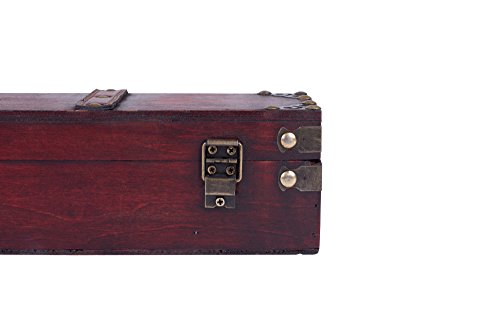 Cottage Garden Witch Wizard Handcrafted Wood Magic Wand Box, 18 inch, Mahogany