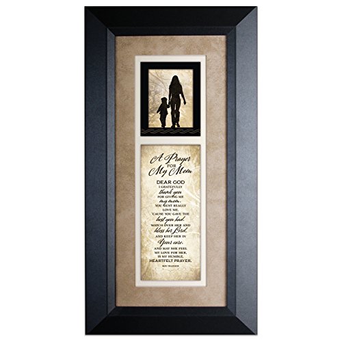 Dexsa Prayer for My Mom Wood Frame Wall Plaque for Mother’s Day, Birthday Gift for Mom | Made in USA | Bonus Mom Gift, Mother-in-Law Picture Frame | Best Mom Plaque from Son or Daughter | 8x16 inches
