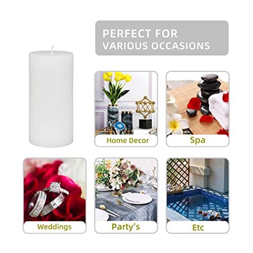Zest Candle Pillar Candle, 3 by 6-Inch, White