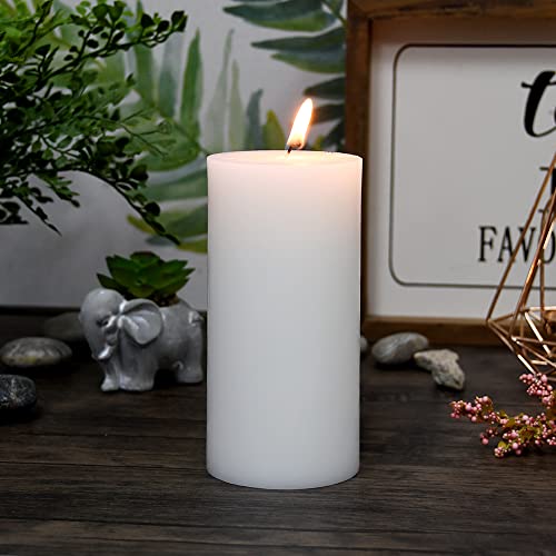 Zest Candle Pillar Candle, 3 by 6-Inch, White