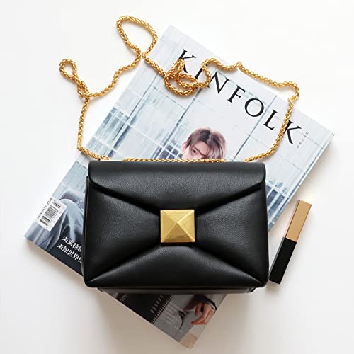 Leather Crossbody Bags For Women Summer Chains Shoulder Messenger Bag Rivets Female Totes