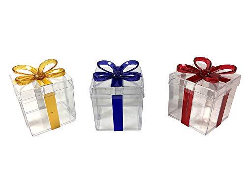 Cappy's Cool Crafts Clear Plastic Gift Box with Hard Plexiglas (Red)