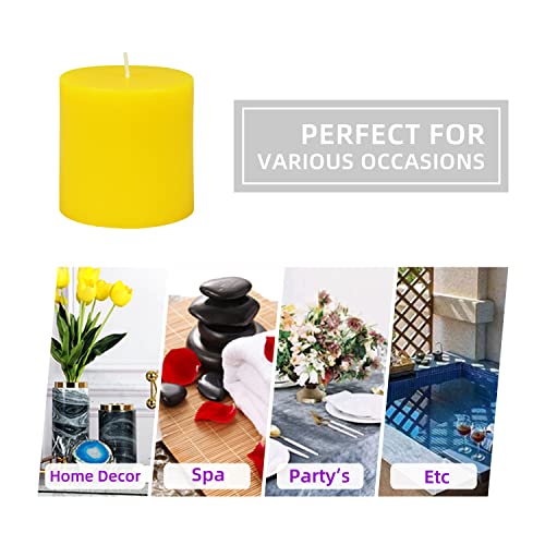 Zest Candle Pillar Candles, 3 by 3-Inch, Yellow Citronella