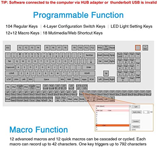 hokistudio 9 Keys 24 Macro Programmable Setting Keypad RGB Backlight Mechanical Keyboard for OSU Single-Handed Keyboard Electric Contest Game PC Laptop MAC Win Geeker Outemu Red Switch